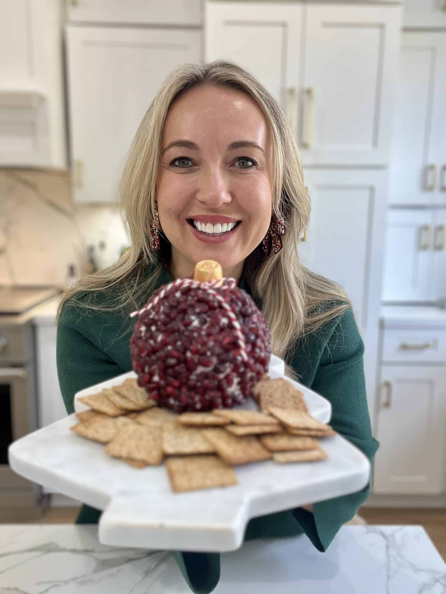 Pomegranate Ornament Cheese Ball | Southern Snippets